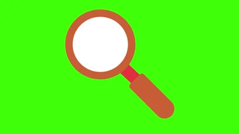 Magnifying glass on a green screen backg... | Stock Video | Pond5