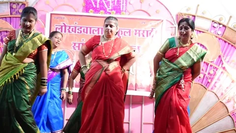 Maharashtrian Ladies folk dance | Stock Video | Pond5