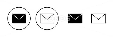 Mail icon vector. email sign and symbol. E-mail icon. Envelope icon ...
