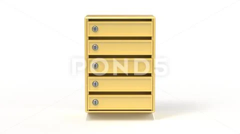 Mailbox render on a white background. 3D rendering Illustration #173803108