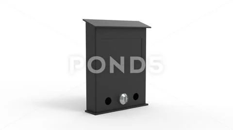Mailbox render on a white background. 3D rendering ~ Clip Art #174124599