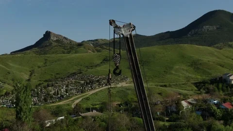 Main boom head of building mobile crane ... | Stock Video | Pond5