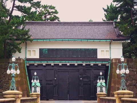 Main Gate of Japanese Emperor Imperial P... | Stock Video | Pond5