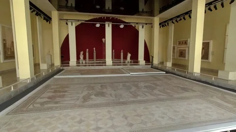 Main hall with ancient Roman statues and... | Stock Video | Pond5