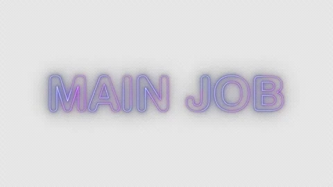 main job neon effects, text animation on... | Stock Video | Pond5
