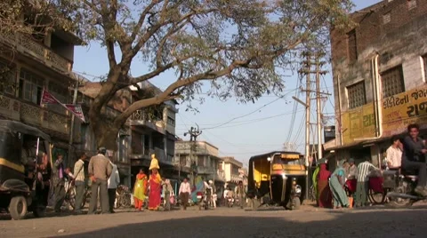 Main street in rural India | Stock Video | Pond5