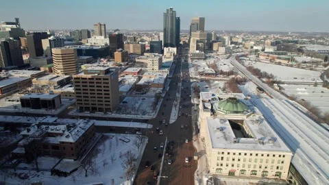Main Street in Winnipeg with Union Stati... | Stock Video | Pond5