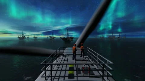 Maintenance worker on a offshore wind tu... | Stock Video | Pond5