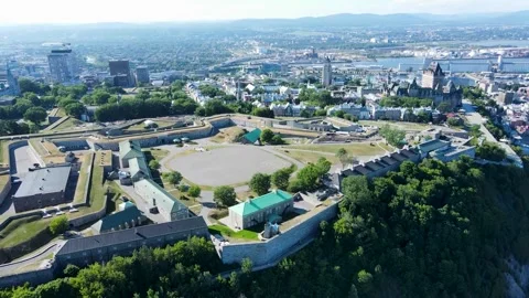 Majestic Citadel: Aerial View of Quebec ... | Stock Video | Pond5