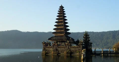 The majestic hindu temple Pura Segara Ul... | Stock Video | Pond5