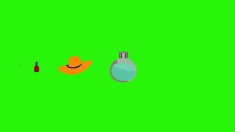 Make up and care utensils animation, on ... | Stock Video | Pond5