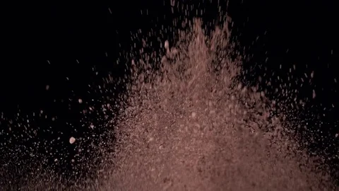 make-up matte powder explosion on black ... | Stock Video | Pond5