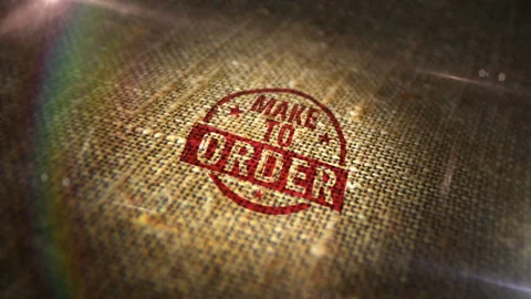 Make to order sign stamp on linen sack | Stock Video | Pond5