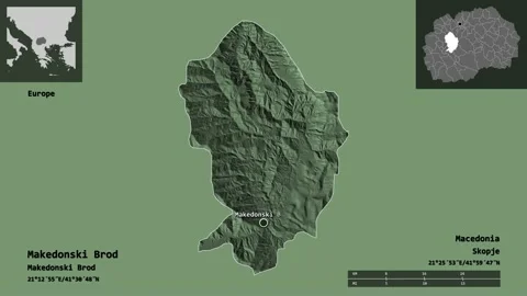 Makedonski Brod location. Macedonia. Adm... | Stock Video | Pond5