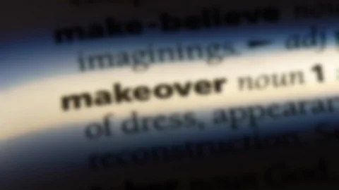makeover word in a dictionary. | Stock Video | Pond5