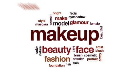 Makeup animated word cloud, text design ... | Stock Video | Pond5