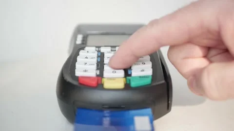 Making a Payment Using a Card and a POS ... | Stock Video | Pond5