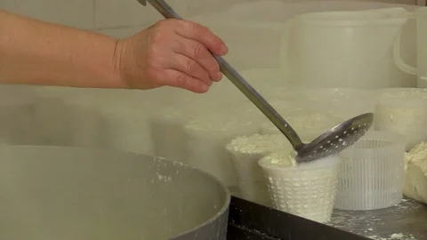 Making Ricotta Cheese- Diary Cheese Fact... | Stock Video | Pond5