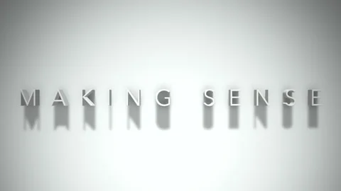 making sense 3D title animation with sha... | Stock Video | Pond5