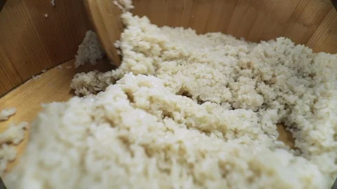 Making traditional Japanese rice | Stock Video | Pond5