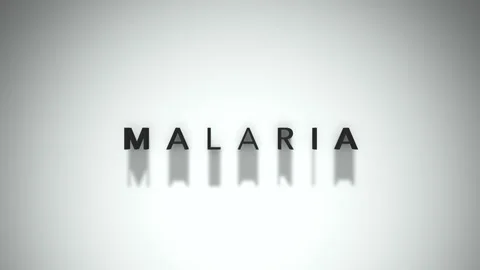 Malaria 3D title animation matte black t... | Stock Video | Pond5