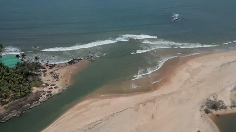 malavan beach done shoot close to wave | Stock Video | Pond5