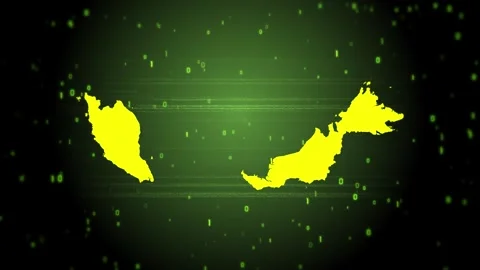 Malaysia Digital Map Intro | Stock Video | Pond5
