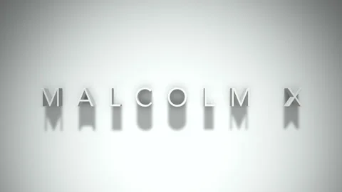 malcolm x 3D title animation with shadow... | Stock Video | Pond5
