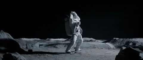 Male astronaut performing moonwalk dance... | Stock Video | Pond5