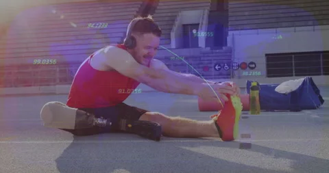 Male athlete starting hamstring stretch ... | Stock Video | Pond5