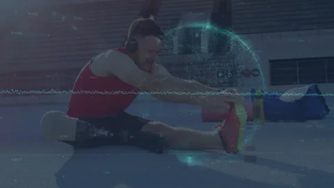 Male athlete stretching hamstring with p... | Stock Video | Pond5