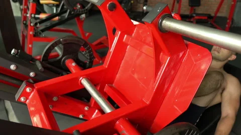 Male bodybuilder sit up on the bar chair... | Stock Video | Pond5