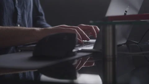 Male Coder Typing on His Computer Keyboa... | Stock Video | Pond5