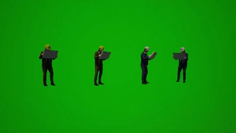 Male construction worker on 3D green scr... | Stock Video | Pond5