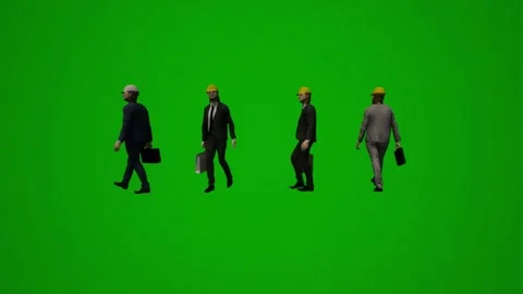 Male construction worker on 3D green scr... | Stock Video | Pond5