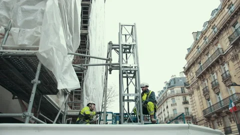 Male Construction Workers In Light Green... | Stock Video | Pond5