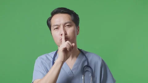 Male Doctor With Stethoscope Showing Sil... | Stock Video | Pond5