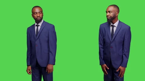 Male employee looking left and right on ... | Stock Video | Pond5