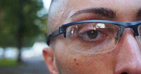 Male face with glasses animated holograp... | Stock Video | Pond5