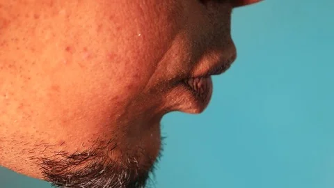 Male Face Side Pose | Stock Video | Pond5