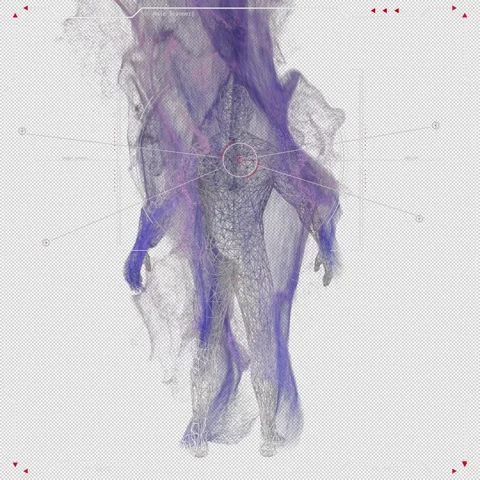 Male Figure Particles Animations Backgro... | Stock Video | Pond5