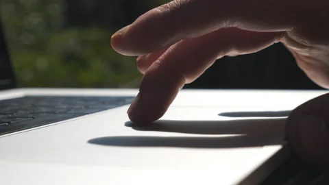 Male fingers touching and sliding on tou... | Stock Video | Pond5