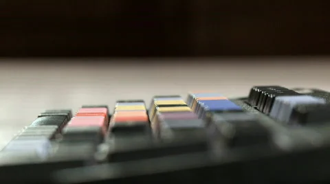 Male fingers typing on color coded keybo... | Stock Video | Pond5
