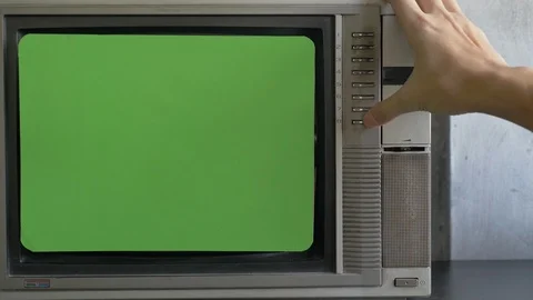 Male hand changing channels on the retro... | Stock Video | Pond5