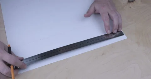 Male hand drawing a line with a pencil a... | Stock Video | Pond5