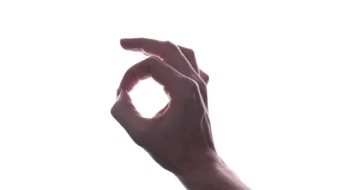 Male Hand Showing Superb Sign Isolated O... | Stock Video | Pond5