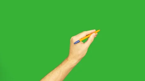 Green Screen Hand Pen Stock Video Footage | Royalty Free Green Screen ...