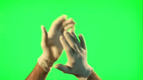 Male hands with surgical gloves clapping... | Stock Video | Pond5