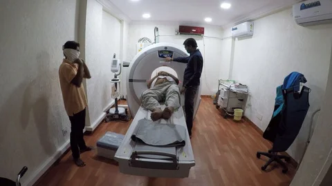 Male Indian Patient On The Ct Or Mri Sca... | Stock Video | Pond5