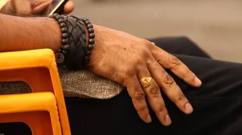 Male Model hands with cell phone | Stock Video | Pond5